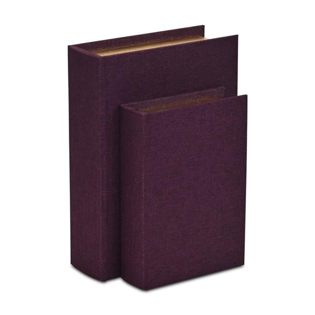 Cheungs 5729-2PL Canter Isle Linen Book Box Set - Purple - Walmart.com