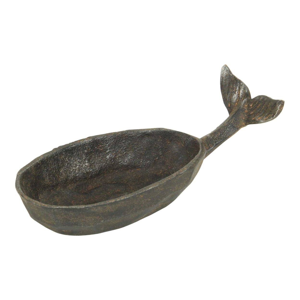 Cheungs Cast Iron, Whale Themed Storage Piece In An Unfinished, Black ...