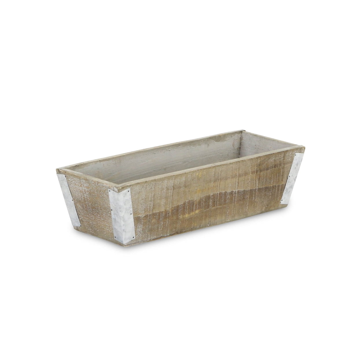 Cheungs Decorative Tapered rectangular wood planter - Walmart.com