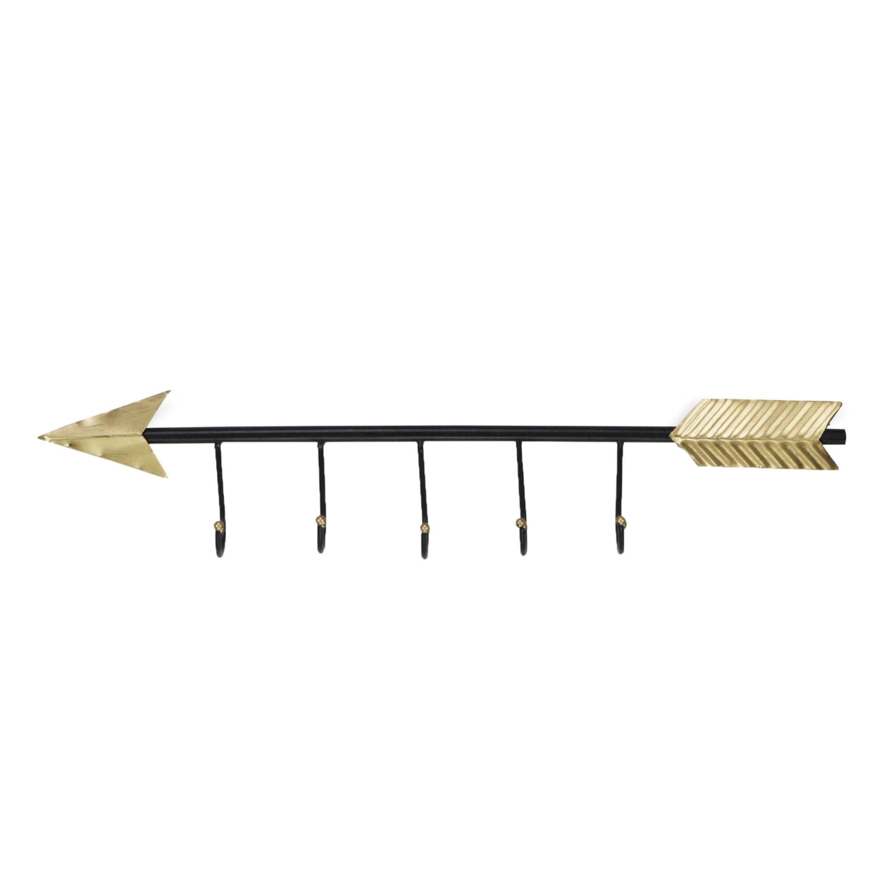 Cheungs Decorative Wall Decor Arrow With 5 Coat Hanger Hooks - Walmart.com