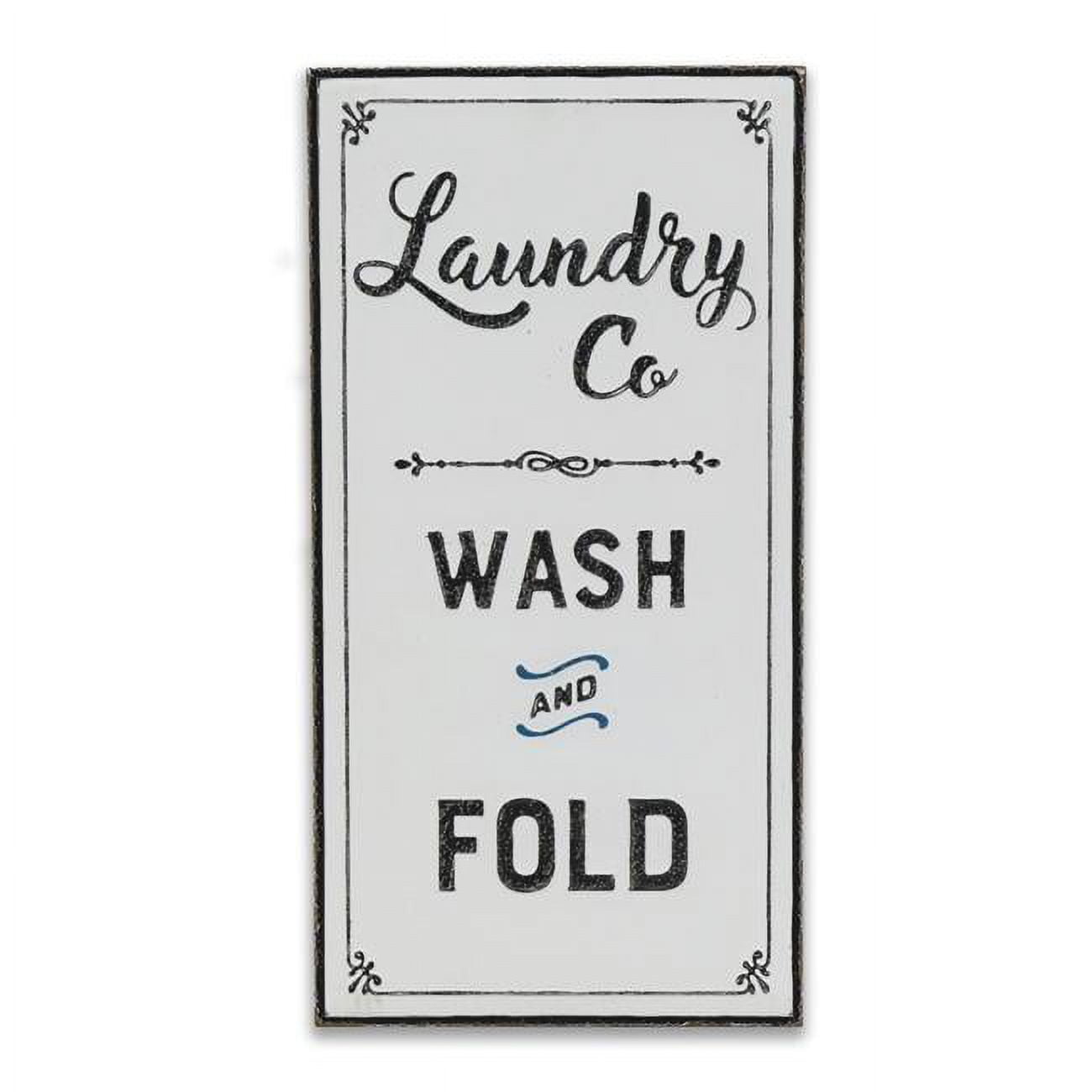 Cheungs Efia Vertical Laundry Themed Sign, White - Walmart.com