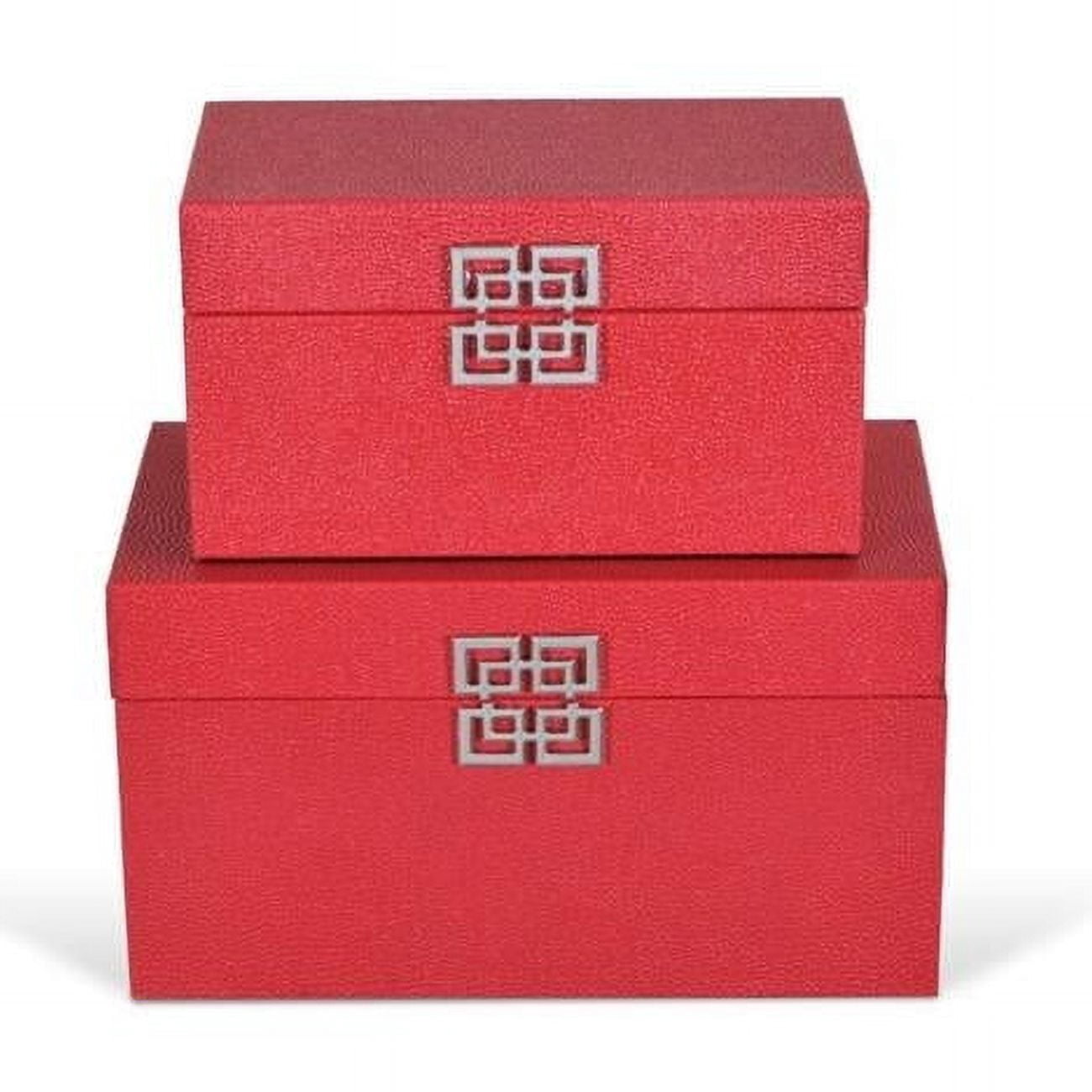 Cheungs FP-3981-2R Raised Bubble Box with Double Happiness Accent, Red ...