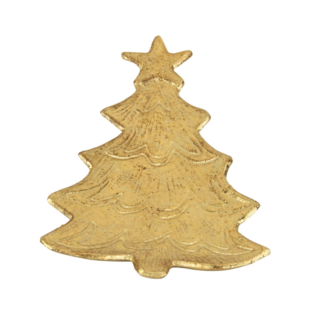 Cheungs Golden Cast Iron Christmas Tree Table Piece - Walmart.com