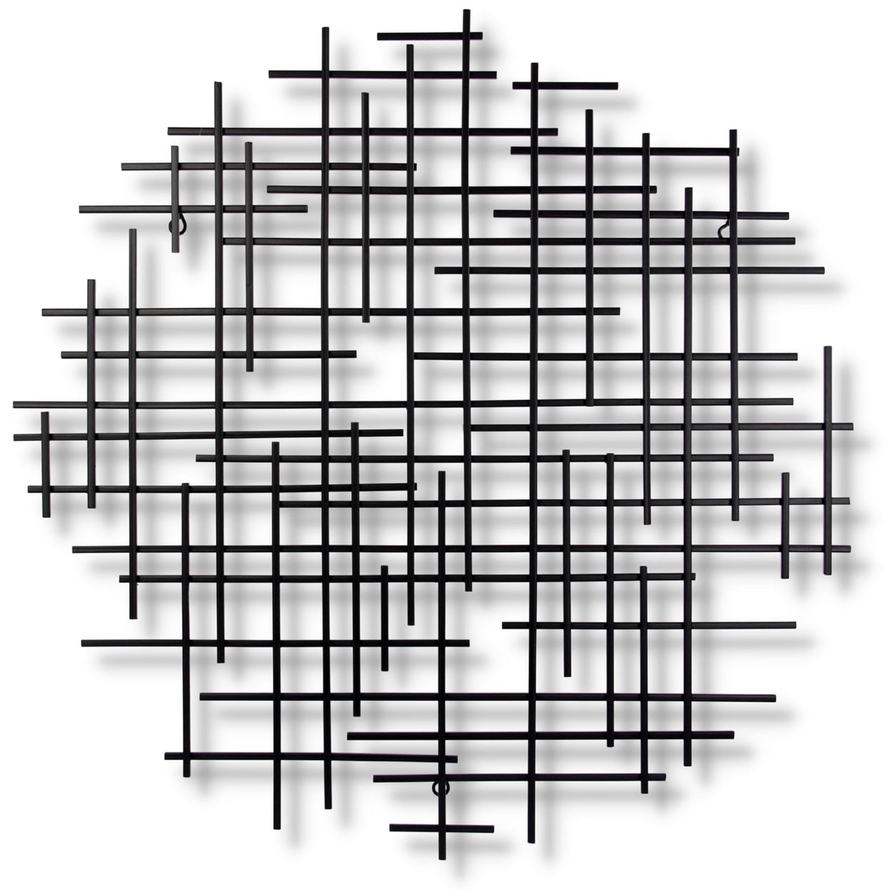 Cheungs Home Accent Small Black Round Metal Wall Art - Walmart.com