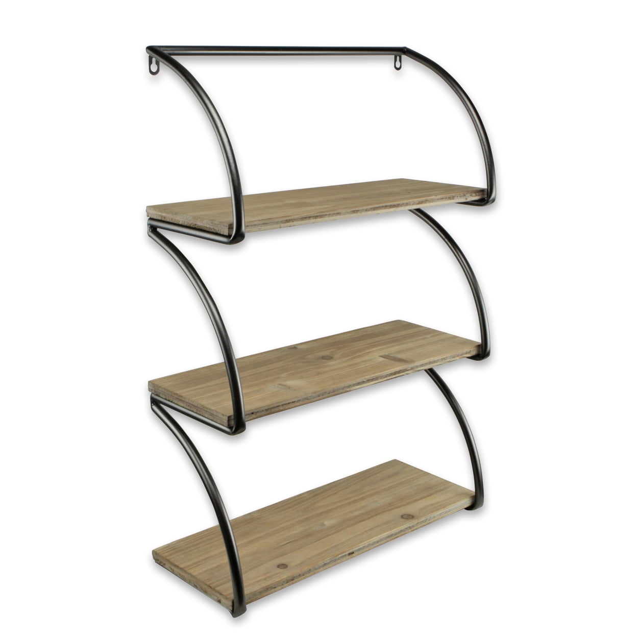 Cheungs Home Decor 3 Tier Wood Shelf With Metal Frame - Walmart.com