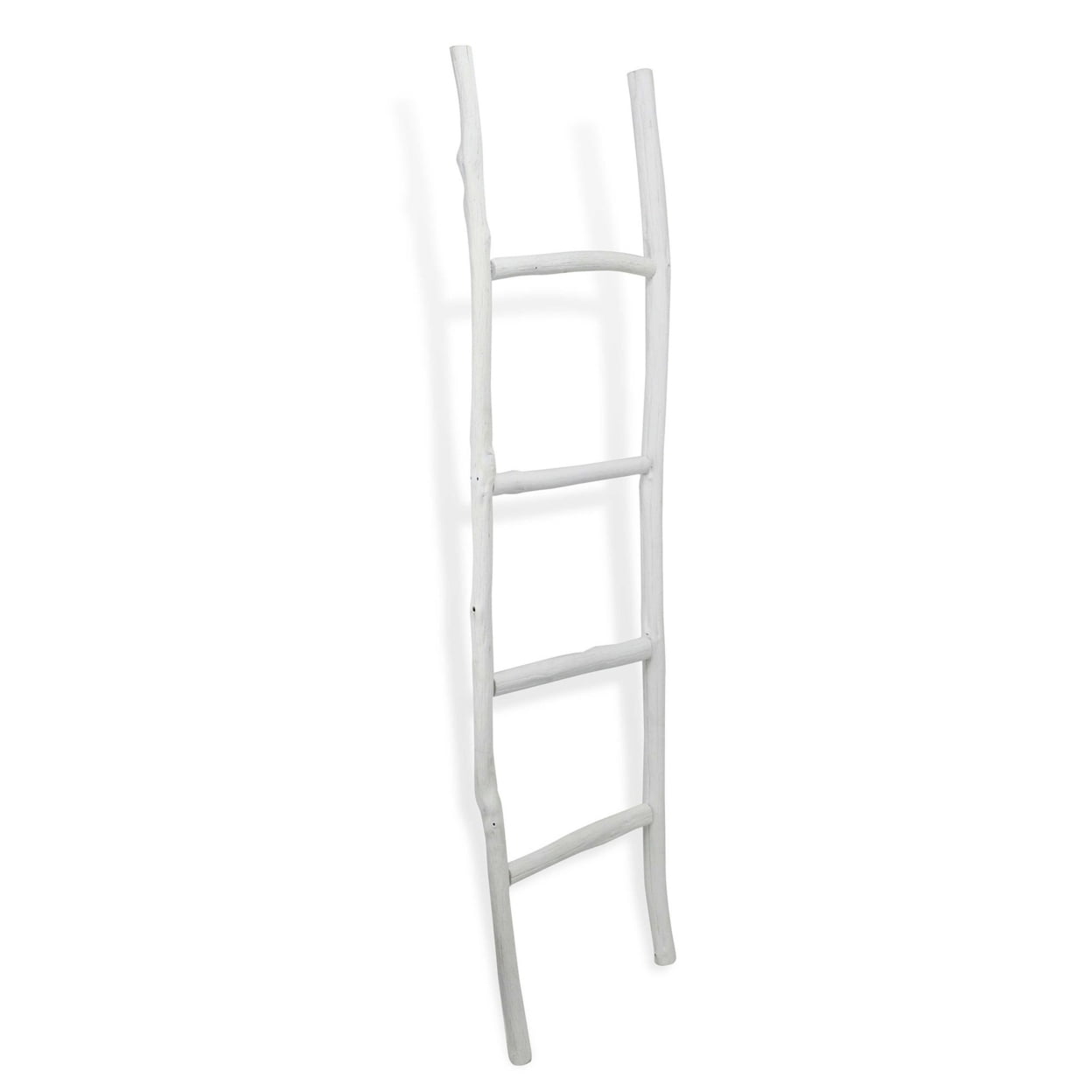 Cheungs Home Decorative White Wash Wood Ladder - Walmart.com