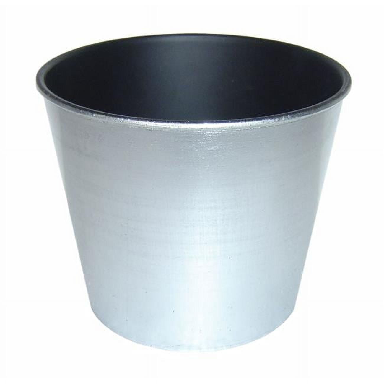 Cheungs PP-104SV 6 in. Round Tapered Recycled Plastic Planter, Silver ...