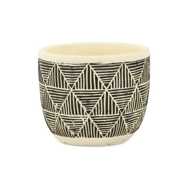 Cheungs Sankabe Black Ceramic Banded Pyramid Pottery Large - Walmart.com
