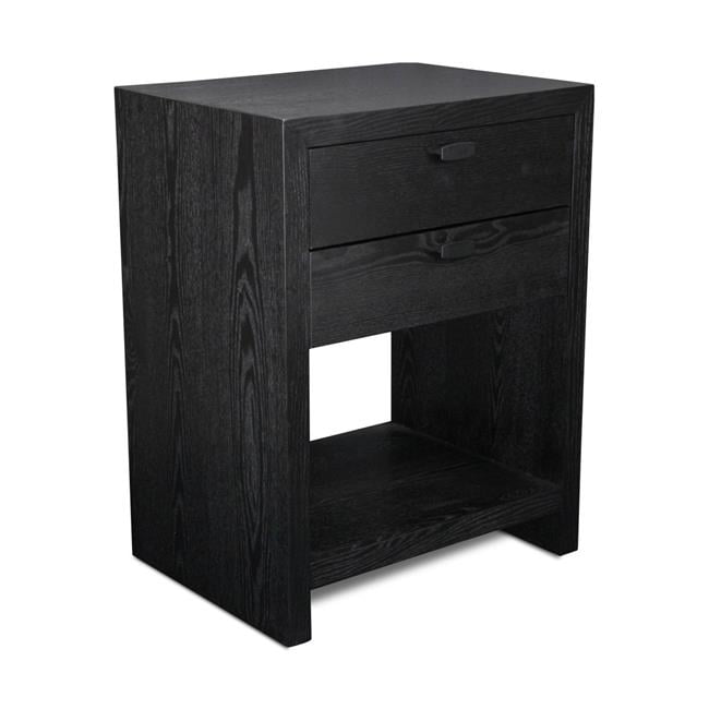 Cheungs 6083BK Vivara 2 Drawer Wooden Night Stand, Black - Walmart.com