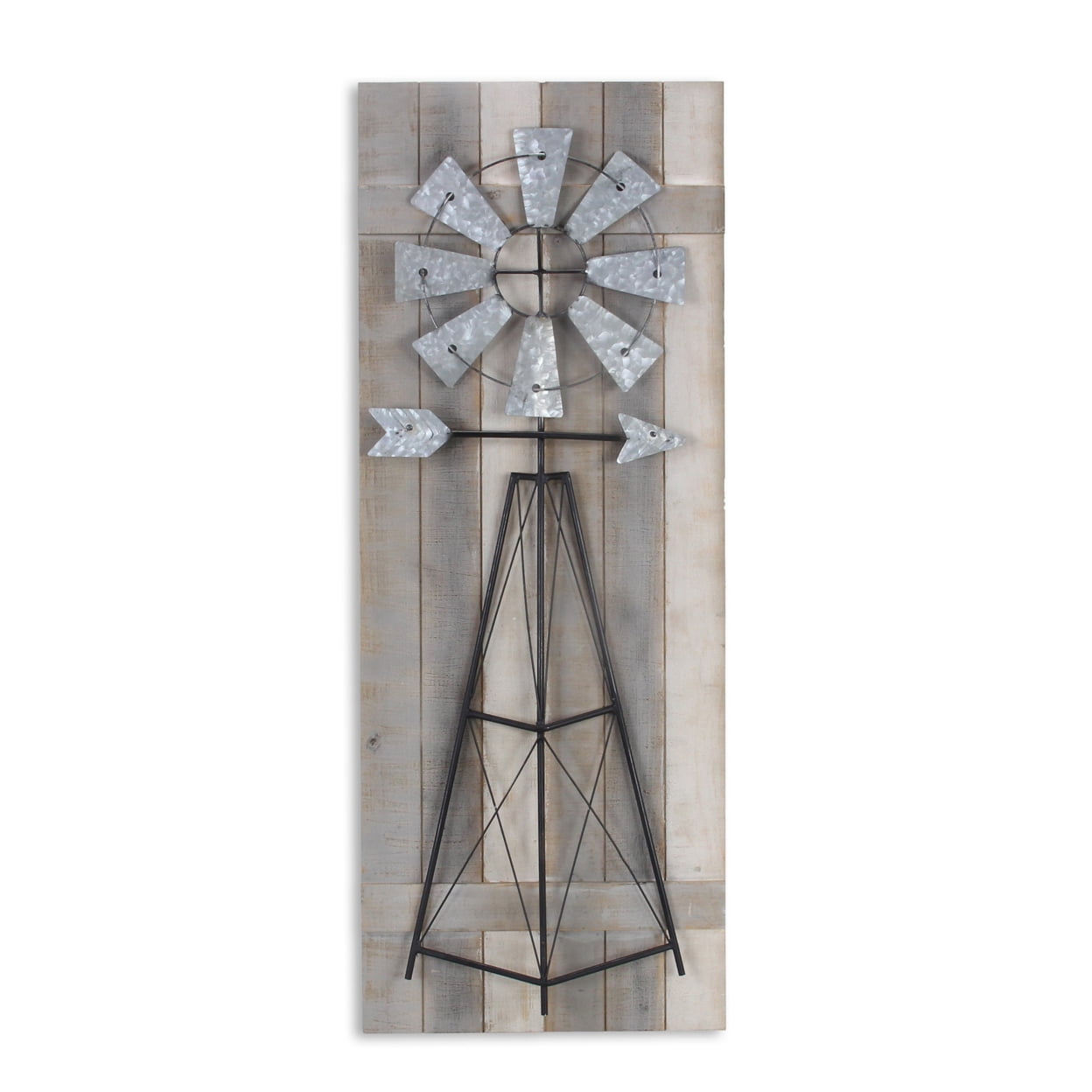 Cheungs Wood Plank With Metal Windmill Wall Decor - Walmart.com