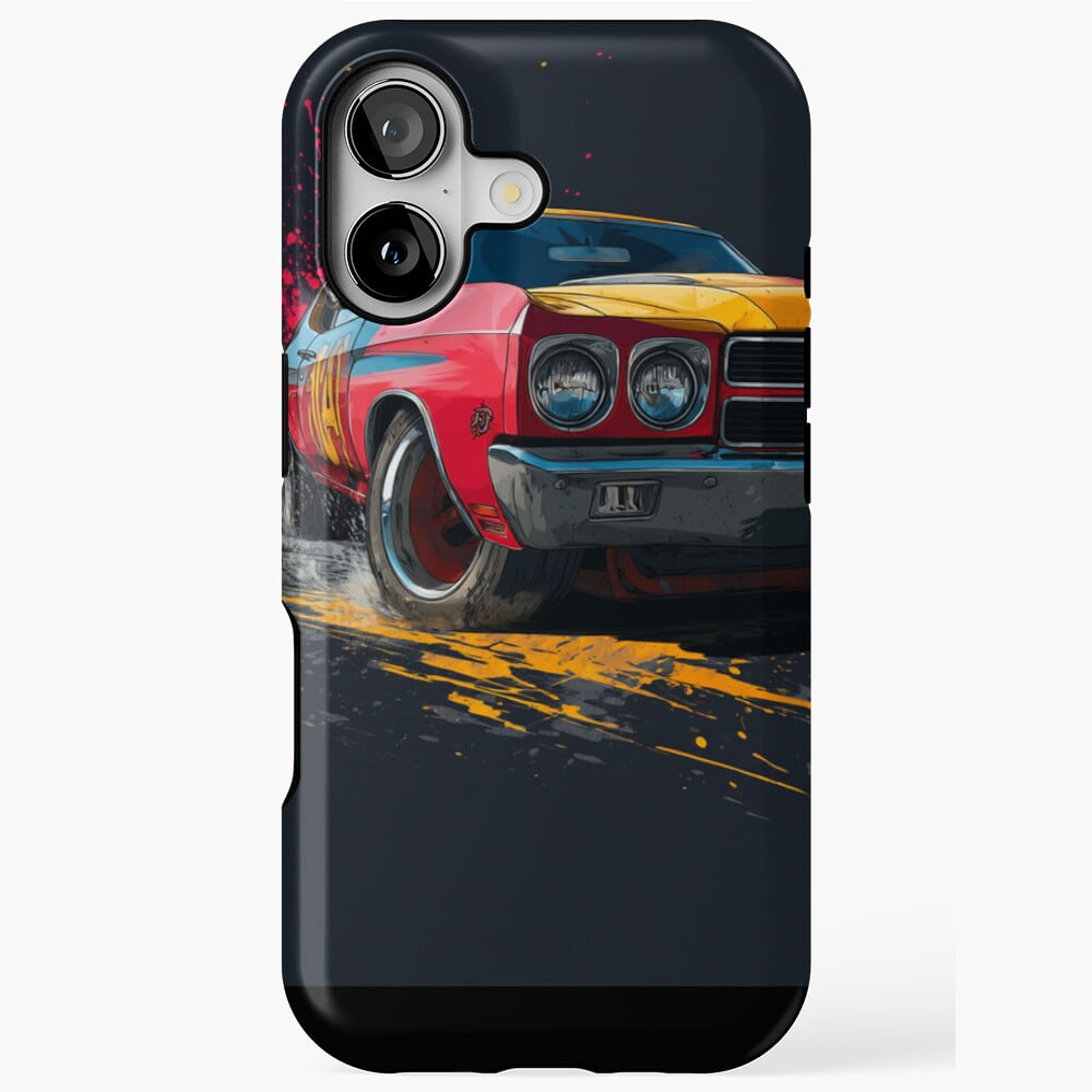 Chevelle Retro Muscle Car Icon Artwork Design with iPhone 17 to 11 Pro ...