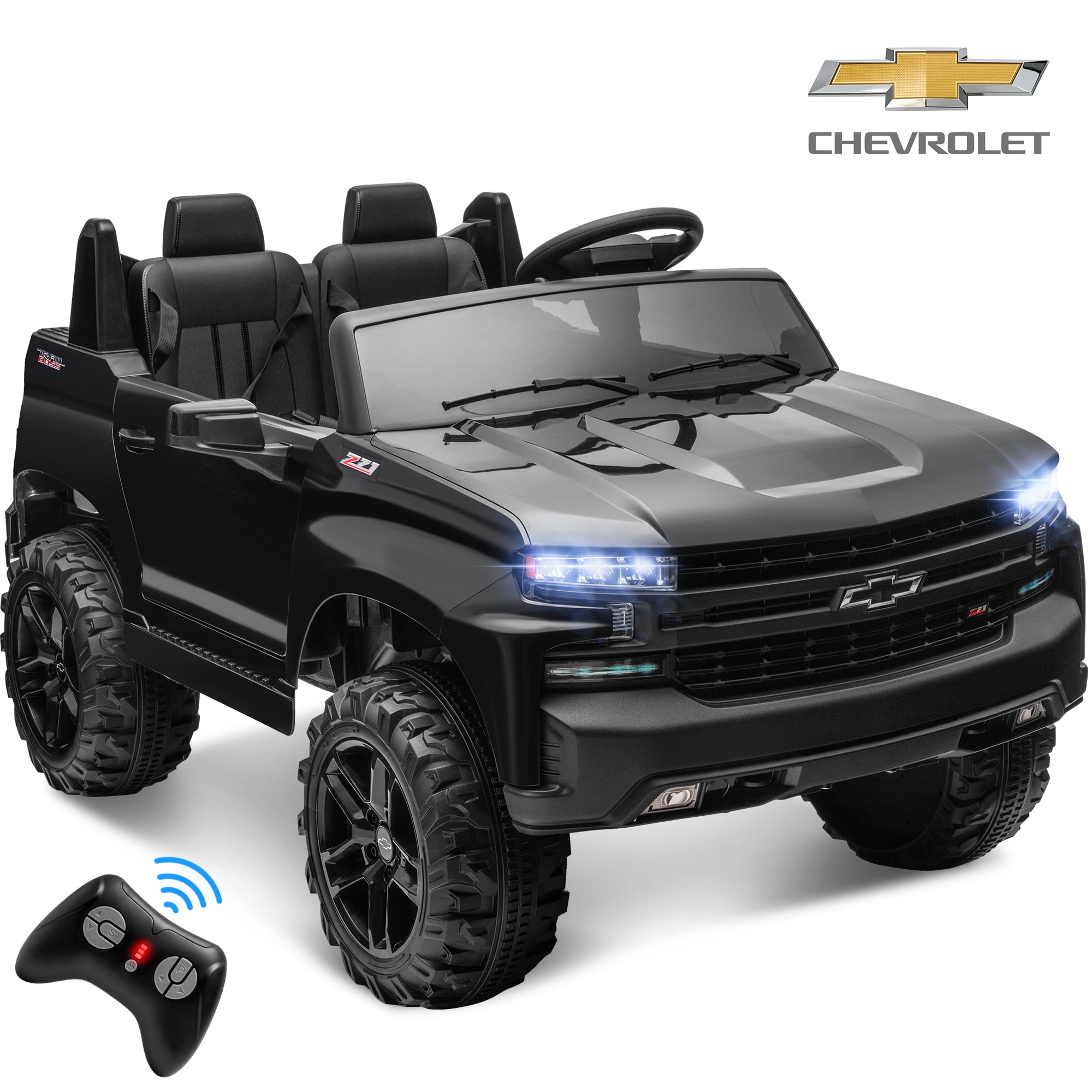 Chevrolet Silverado 24V 2-Seater Kids Ride On Car with Remote ...