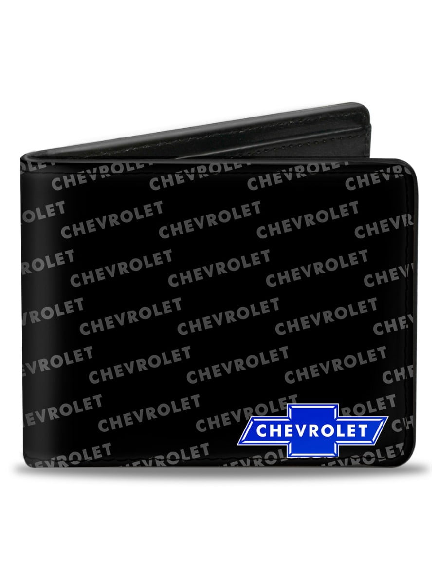 GM General Motors Wallet, Bifold, Chevy Bowtie Corner Text, Vegan ...