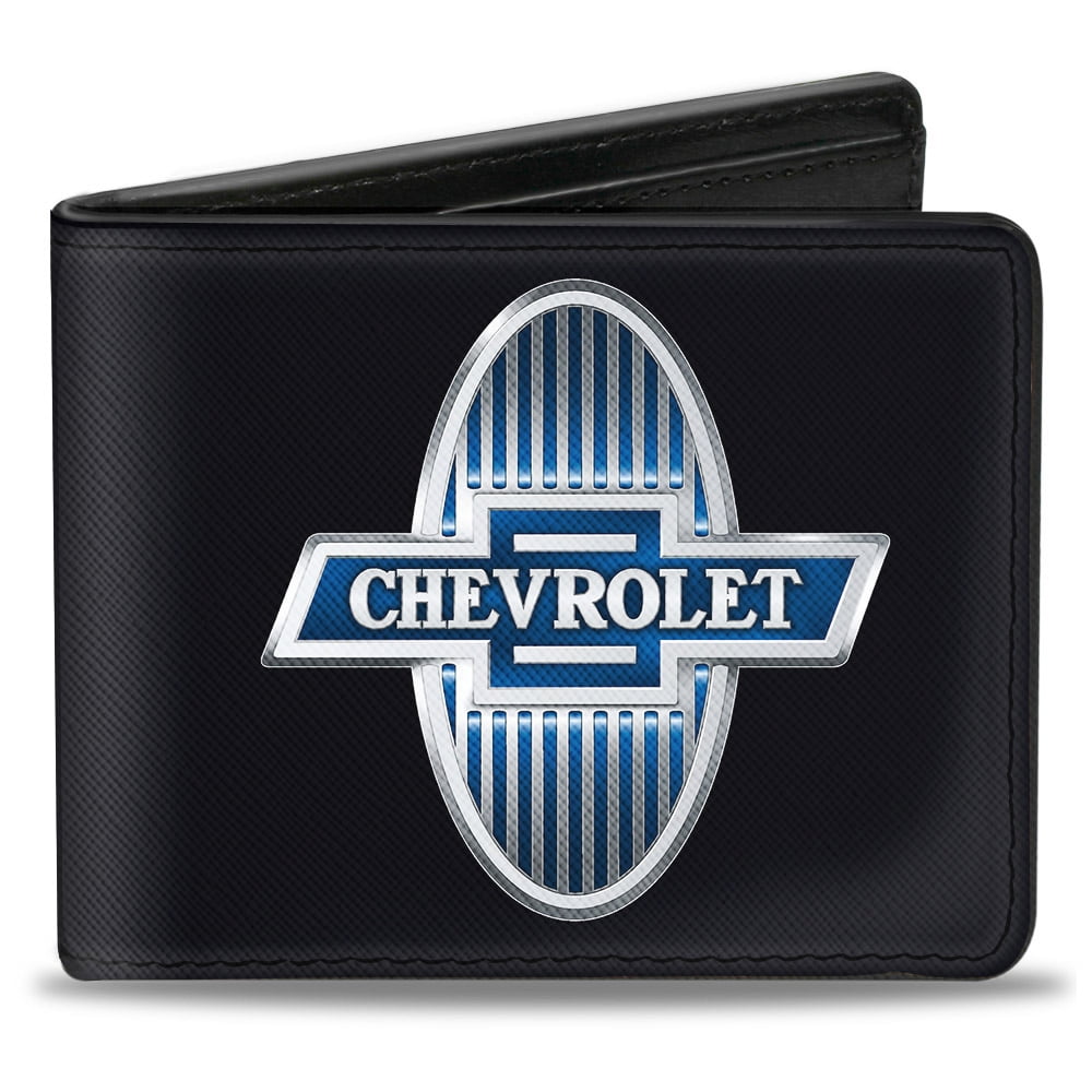 GM General Motors Wallet, Bifold, 1929 Chevrolet Bowtie Logo Black ...