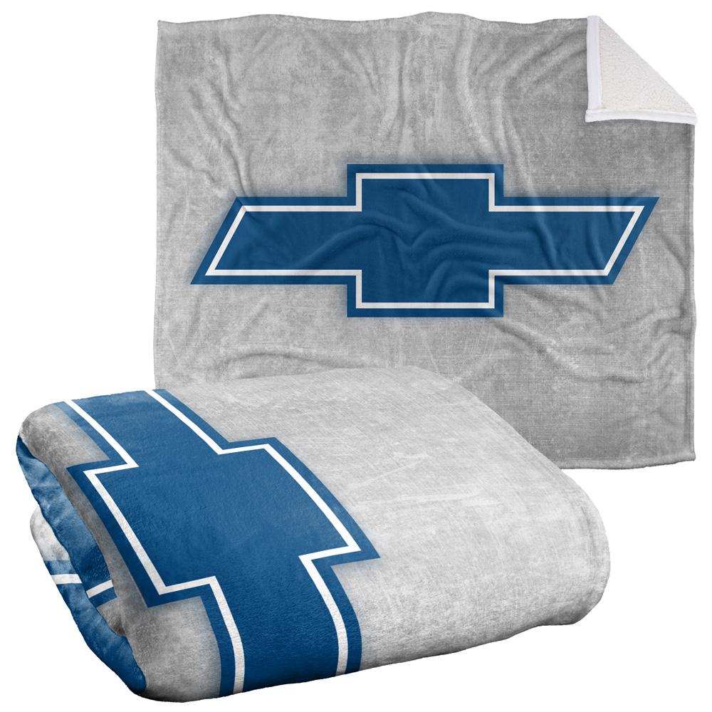 Chevrolet Blanket, 50"x60", Simple Vintage Bowtie Silky Touch Sherpa ...
