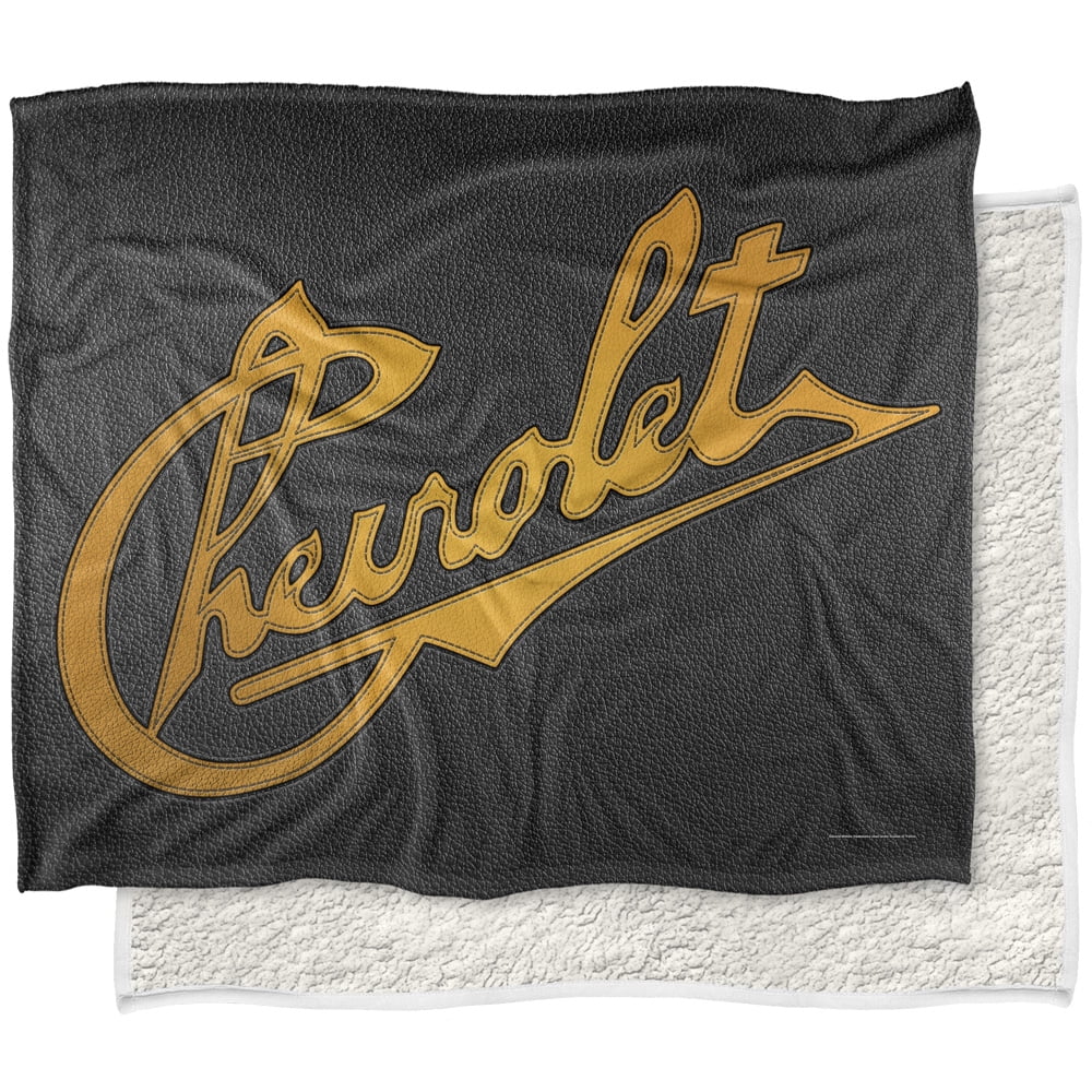 Chevrolet Blanket, 50'x60' Stitched Chevrolet Script Silky Touch Sherpa ...