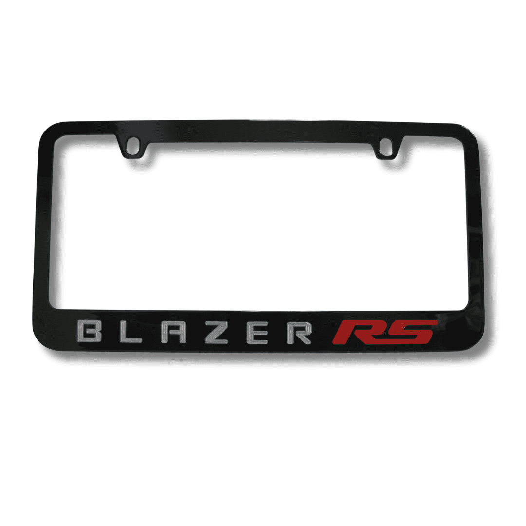 Chevrolet Blazer RS Engraved Black Zinc License Plate Frame Official ...