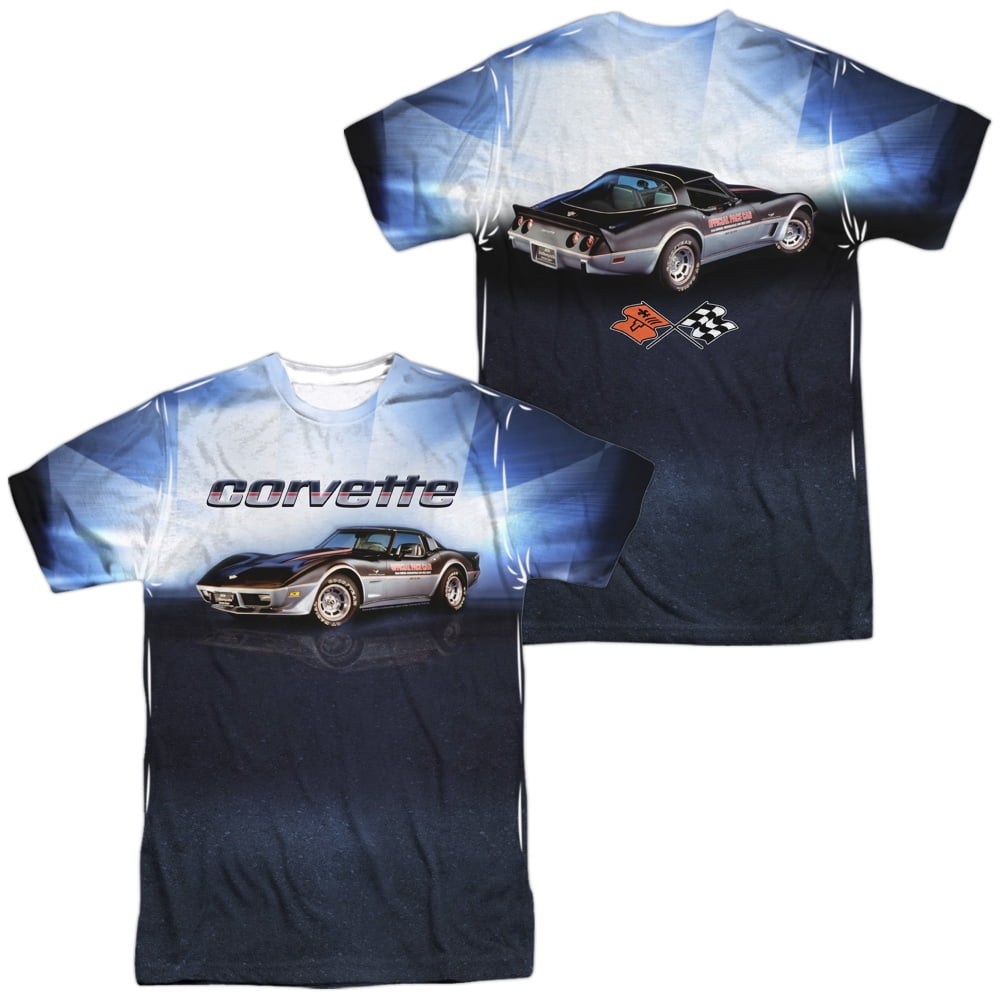 Chevrolet Blue Vette Check Flag Unisex Adult Sublimated Costume T Shirt ...