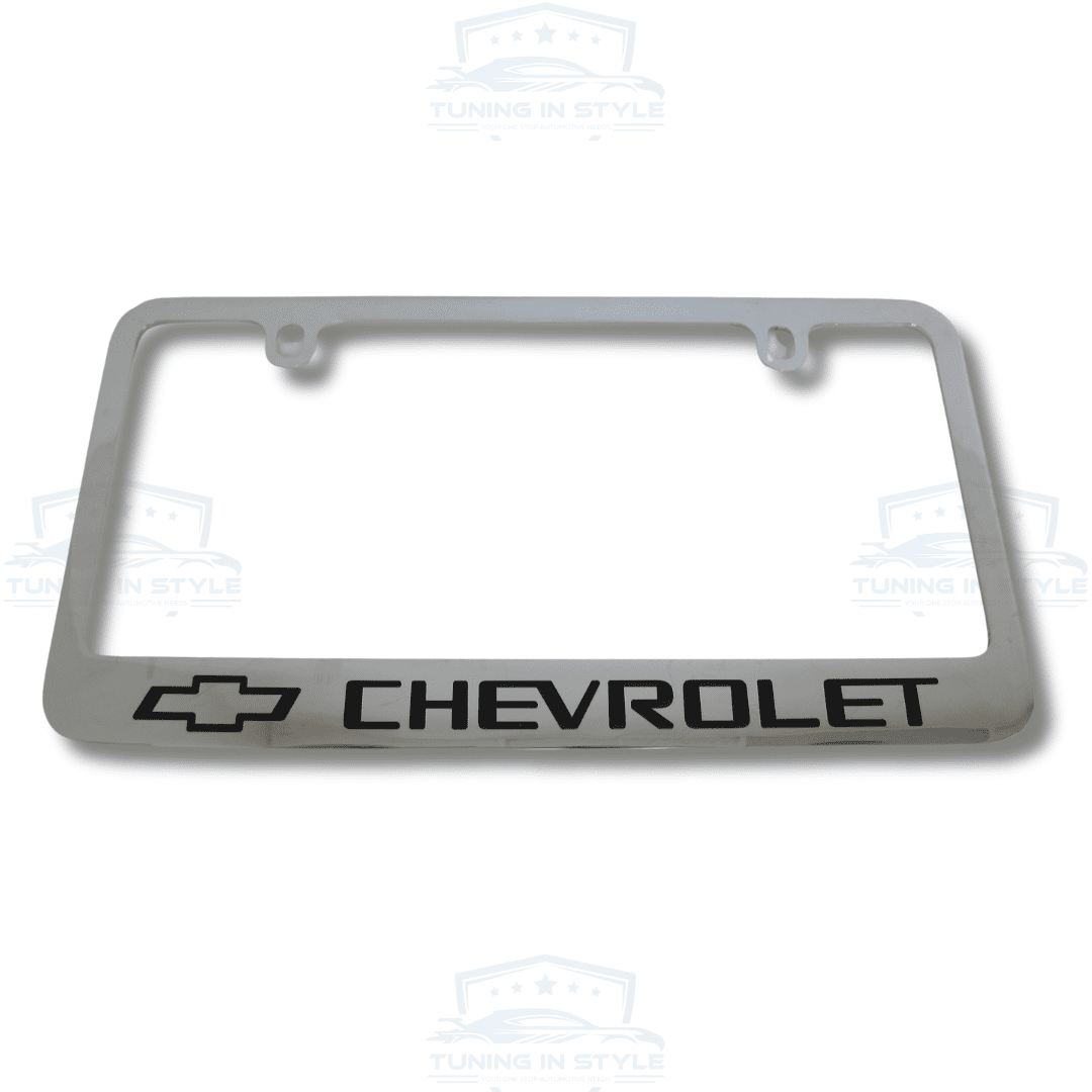 Chevrolet Bowtie Logo Chrome Zinc Metal License Plate Frame Official ...