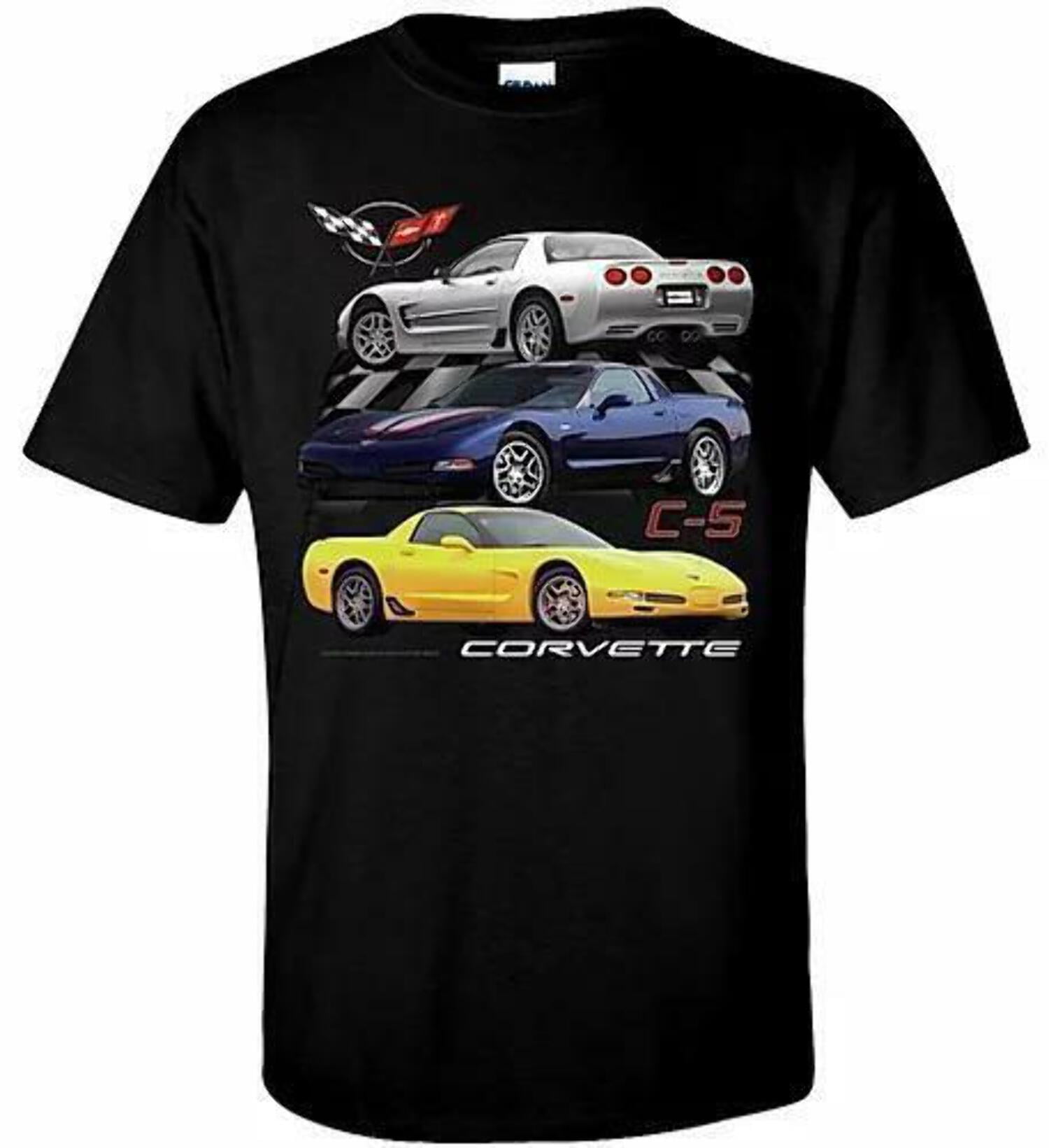 Chevrolet C 5 Corvette Men's Black T Shirt Licensed - Walmart.com