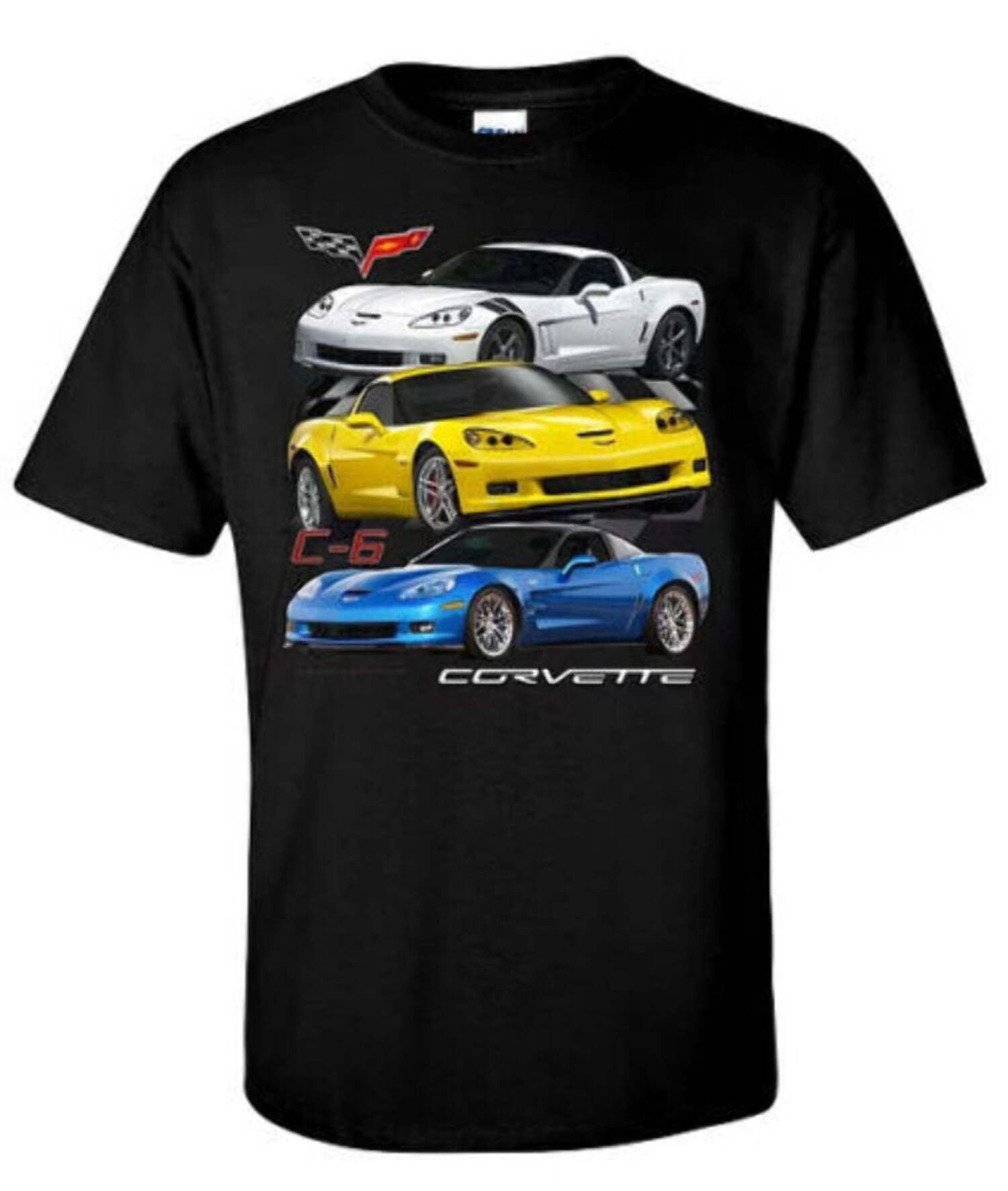 Chevrolet C6 Corvette Mens Black T Shirt Licensed - Walmart.com