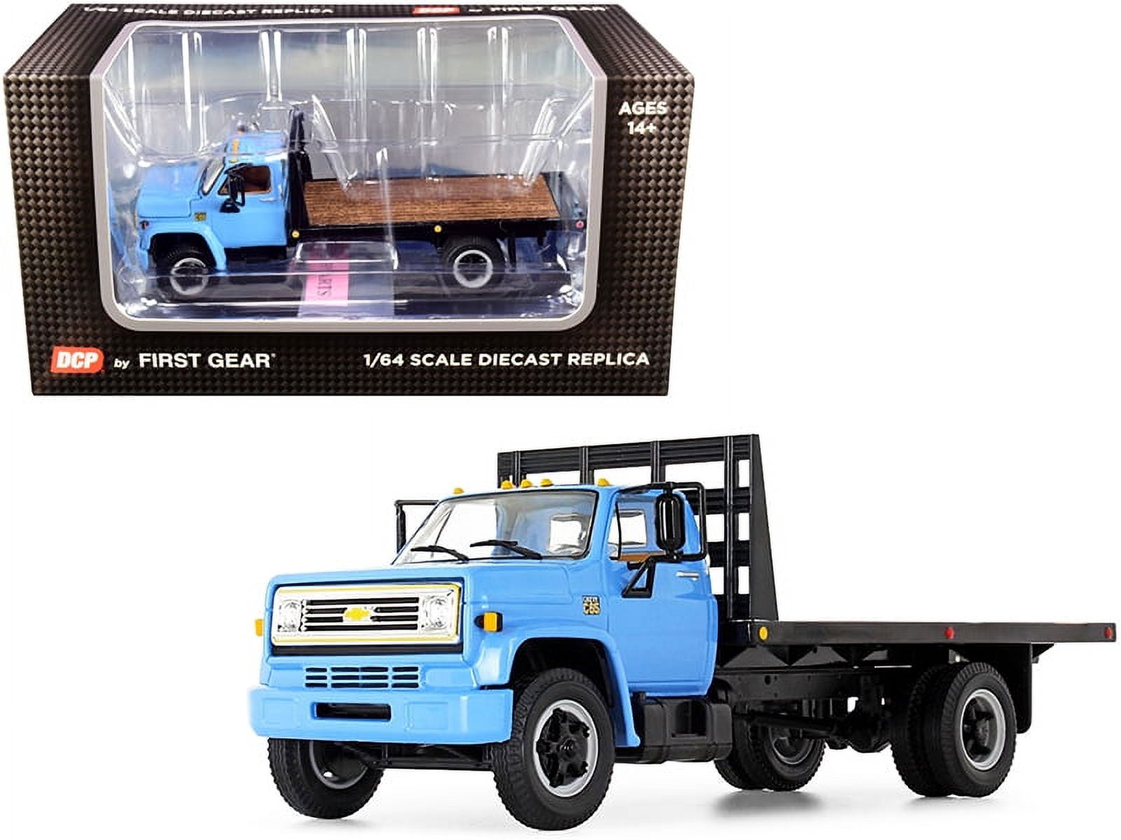 Chevrolet C65 Flatbed Truck Light Blue 1/64 Diecast Model by DCP/First ...
