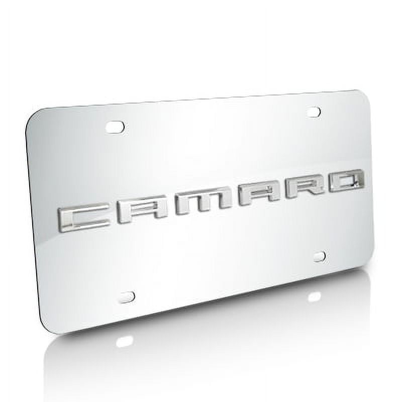 Chevrolet Camaro 3D Nameplate Mirror Chrome Stainless Steel License ...