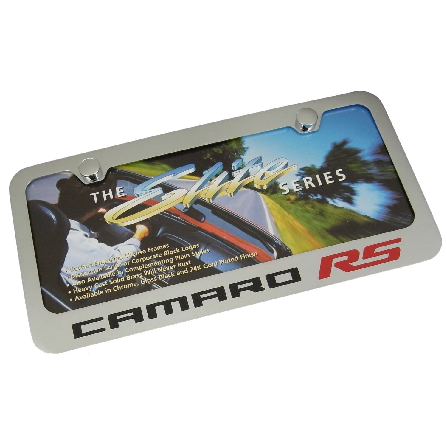 Chevrolet Camaro RS Chrome Metal License Plate Frame - Walmart.com