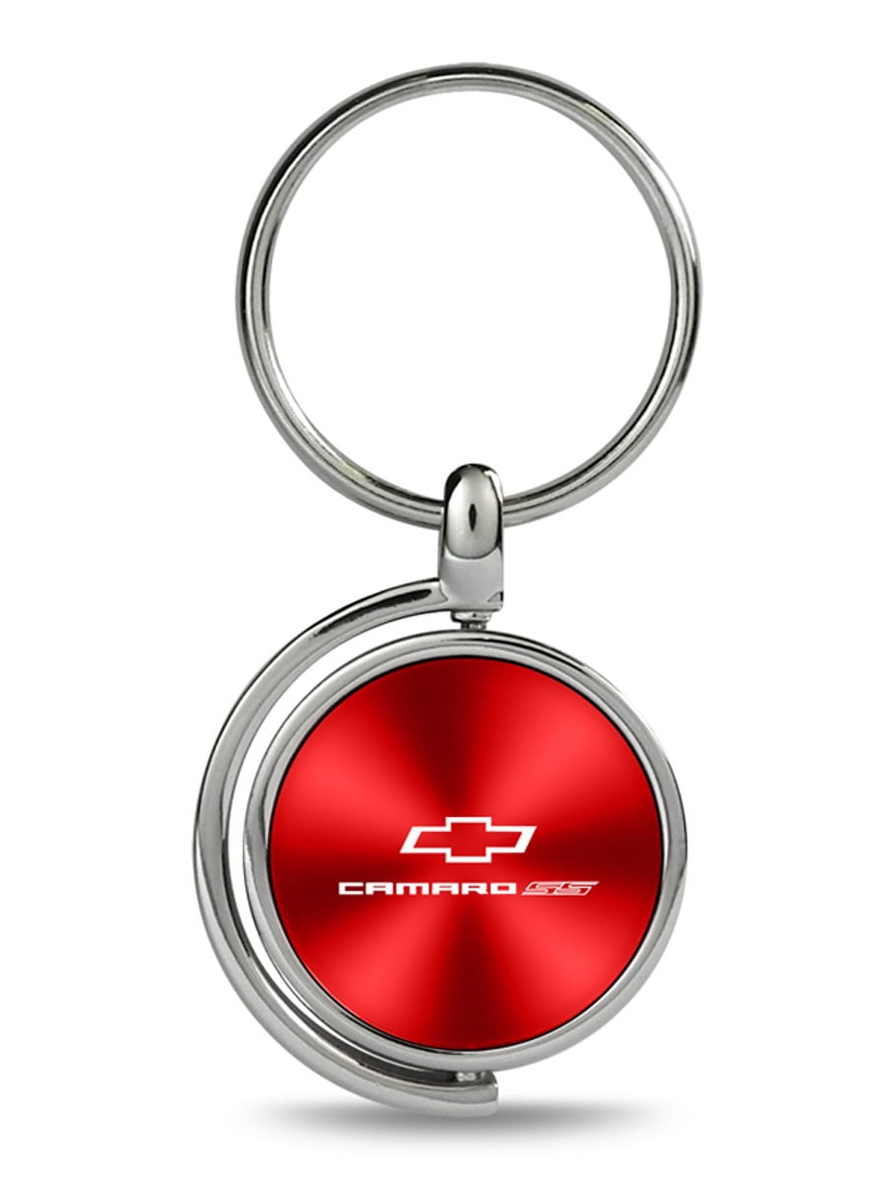 Chevrolet Camaro SS Red Brushed Metal Spinner Key Chain - Walmart.com