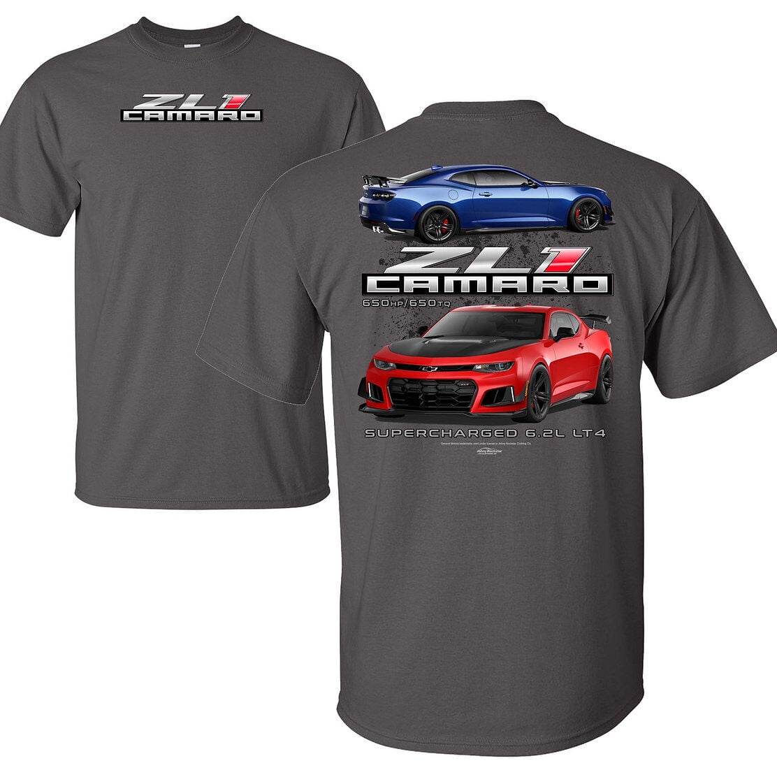 Chevrolet Camaro ZL1 Logo Emblem Graphic Black Cotton Shirt Official ...