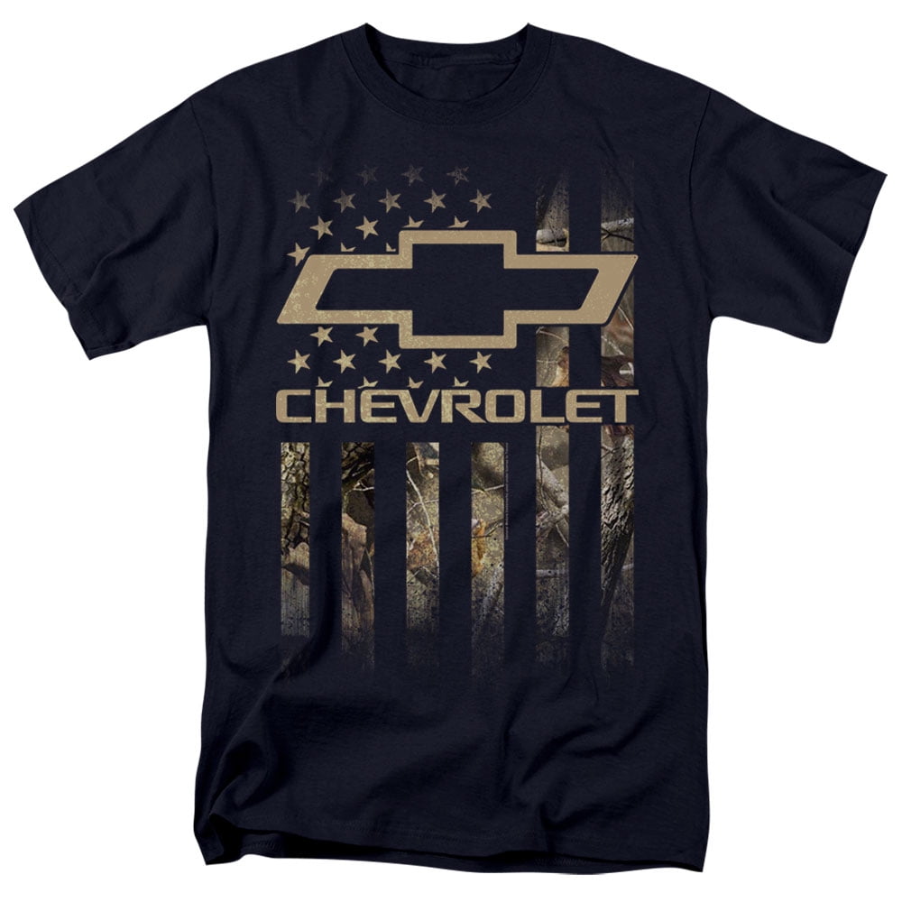 Trevco Chevrolet Camo Flag Shirt, 100% Cotton, Short Sleeve, Unisex ...