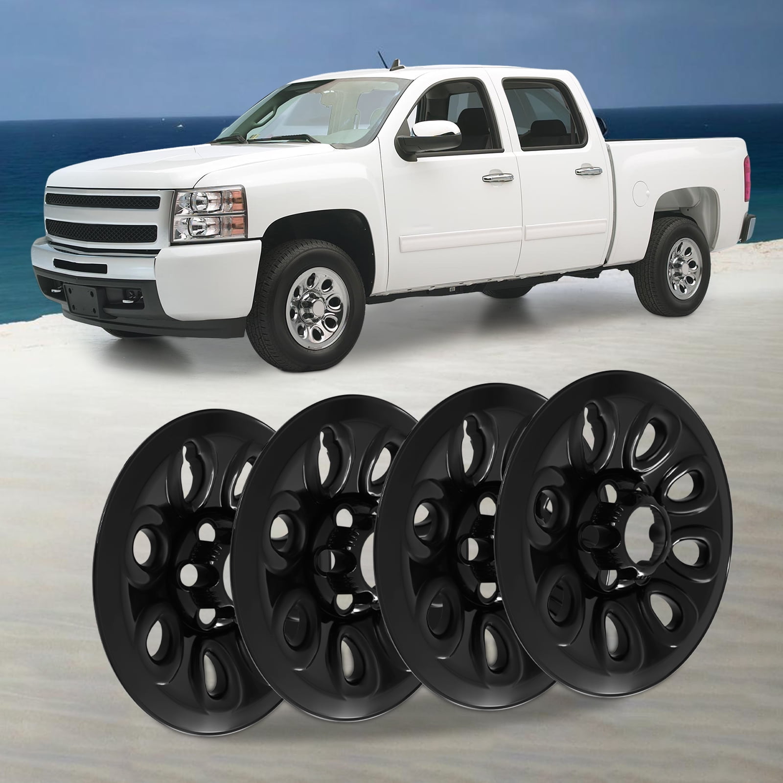 Chevrolet Camshaft Gear Wheel Skins for 17" Steel Wheels, 6 Bolt 8 Hole ...
