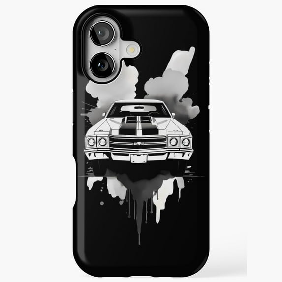 Chevrolet Chevelle SS Ink Style Minimalist Art with iPhone 17 to 11 Pro ...