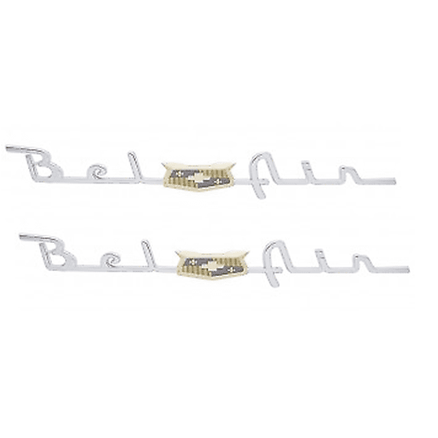 Chevrolet Chevy Chrome Bel Air Script with Bow Tie Fits All Models 1953 ...