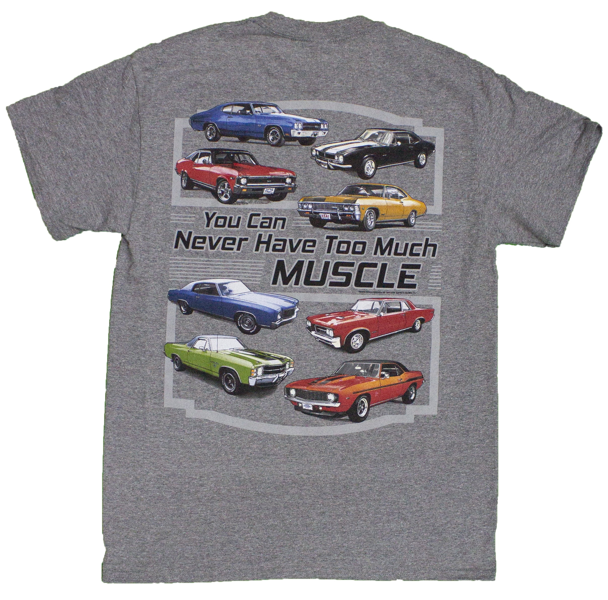 Chevrolet Chevy Never Too Much Muscle Officially Licensed Men's T-Shirt ...