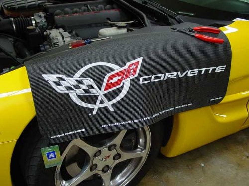 C5 Corvette Fender Cover with C5 Crossed Flags Logo Black - Walmart ...