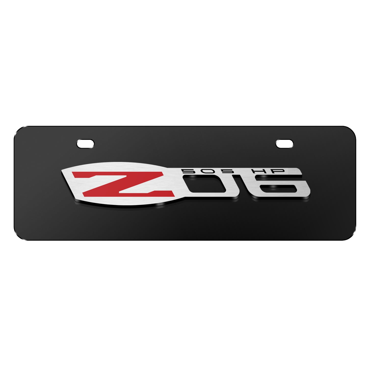 Chevrolet Corvette C6 Z06 3D Logo 12" x 4.25" European Look Black Half ...