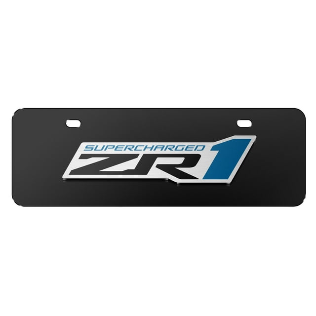 Chevrolet Corvette C6 ZR1 3D Logo 12" x 4.25" European Look Black Half ...