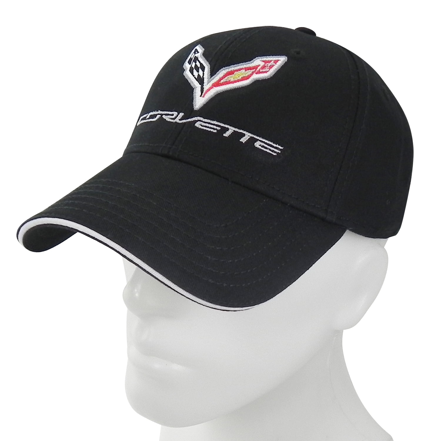 Chevrolet Corvette C7 Logo Black Baseball Hat - Walmart.com