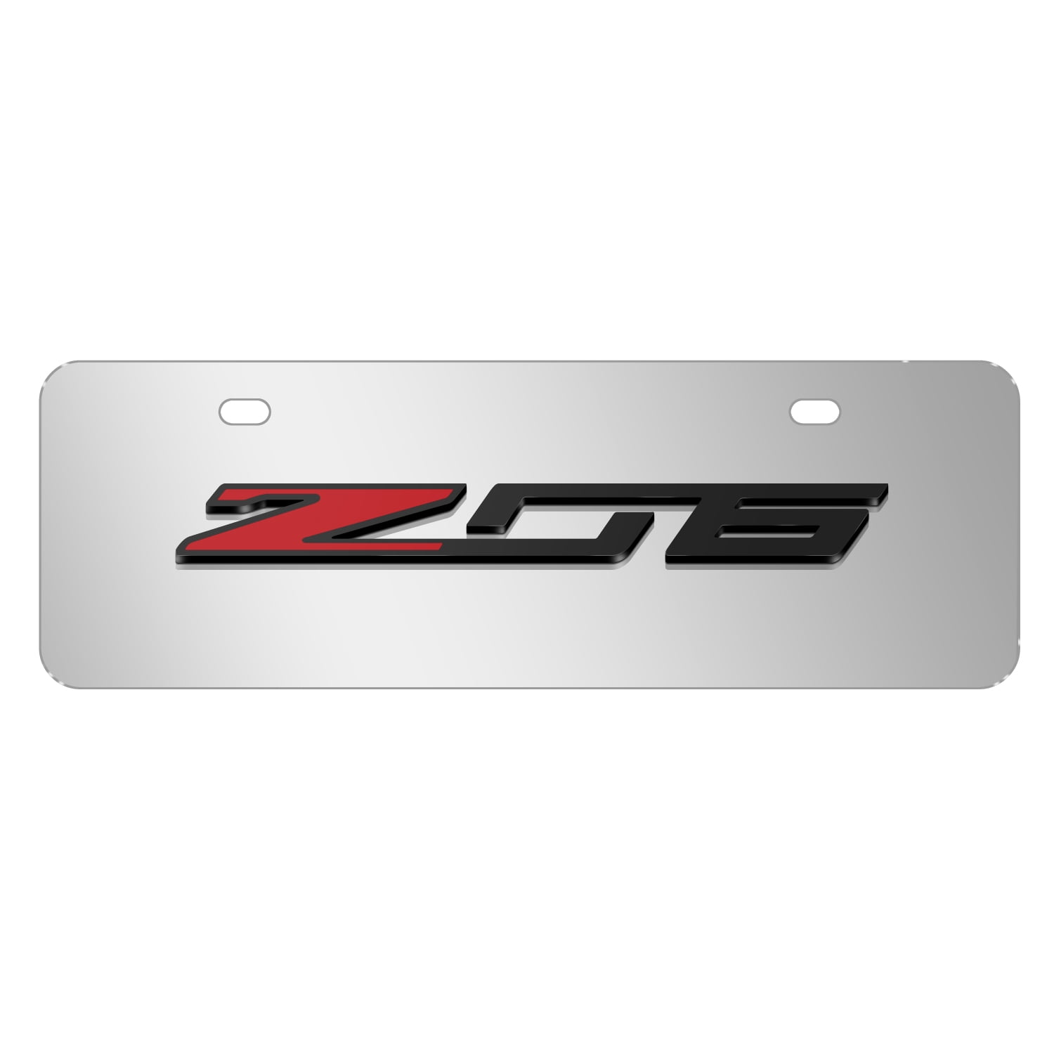 Chevrolet Corvette C7 Z06 3D Logo 12" x 4.25" European Look Chrome Half ...