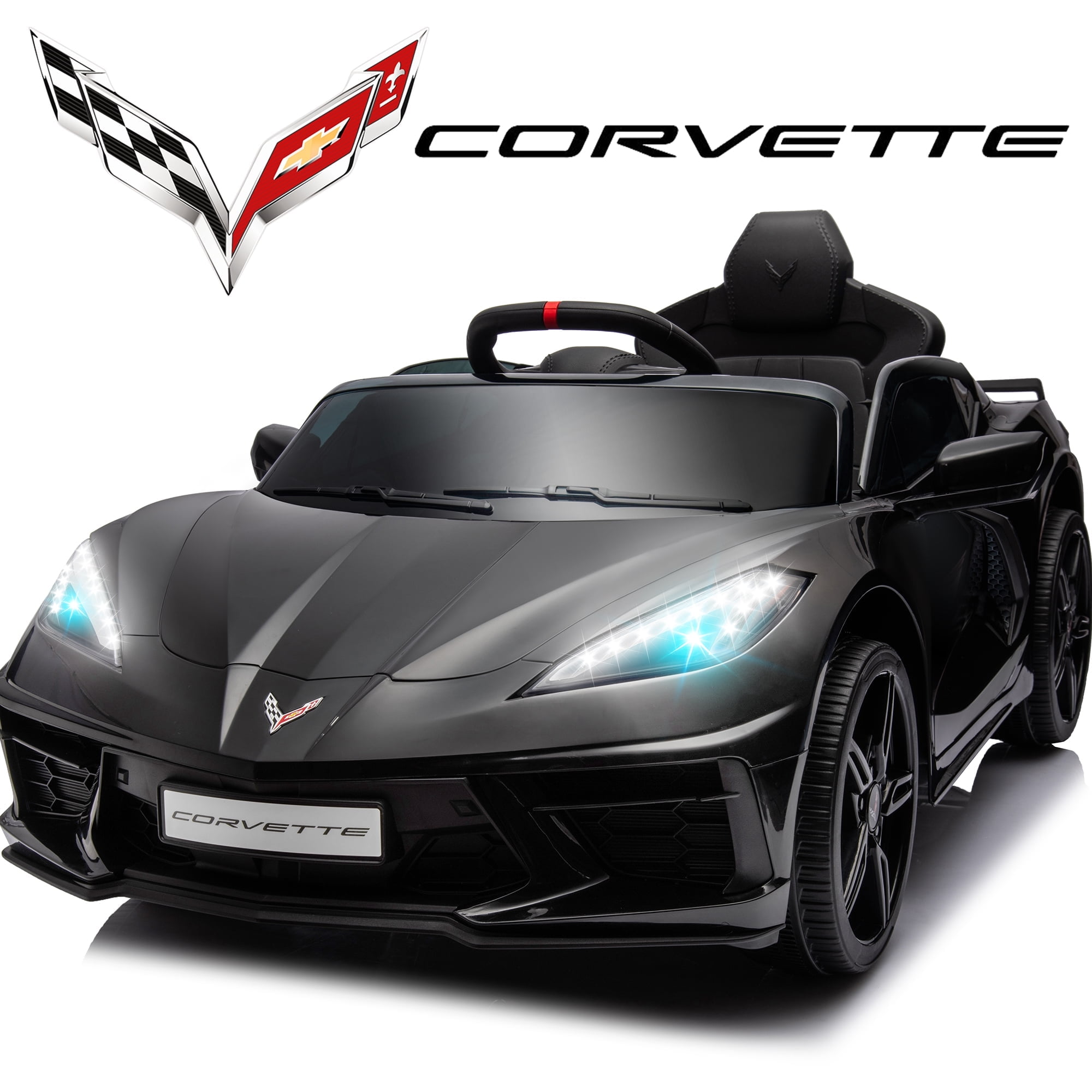 Chevrolet Corvette C8 Kids Ride-On Car, 12V Battery, Remote Control ...