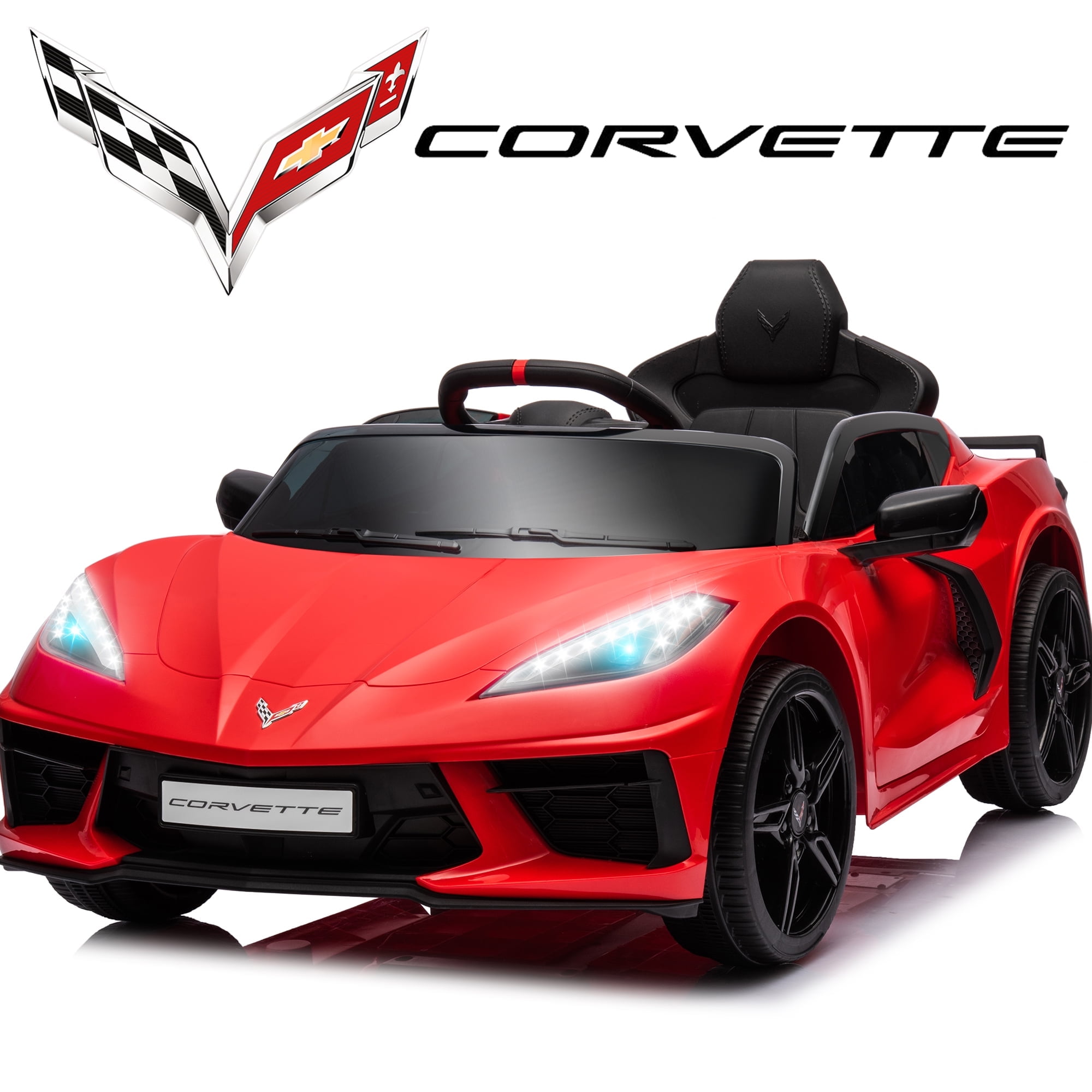 Chevrolet Corvette C8 Licensed Ride on Car,Wisairt 12 V Battery Powered ...