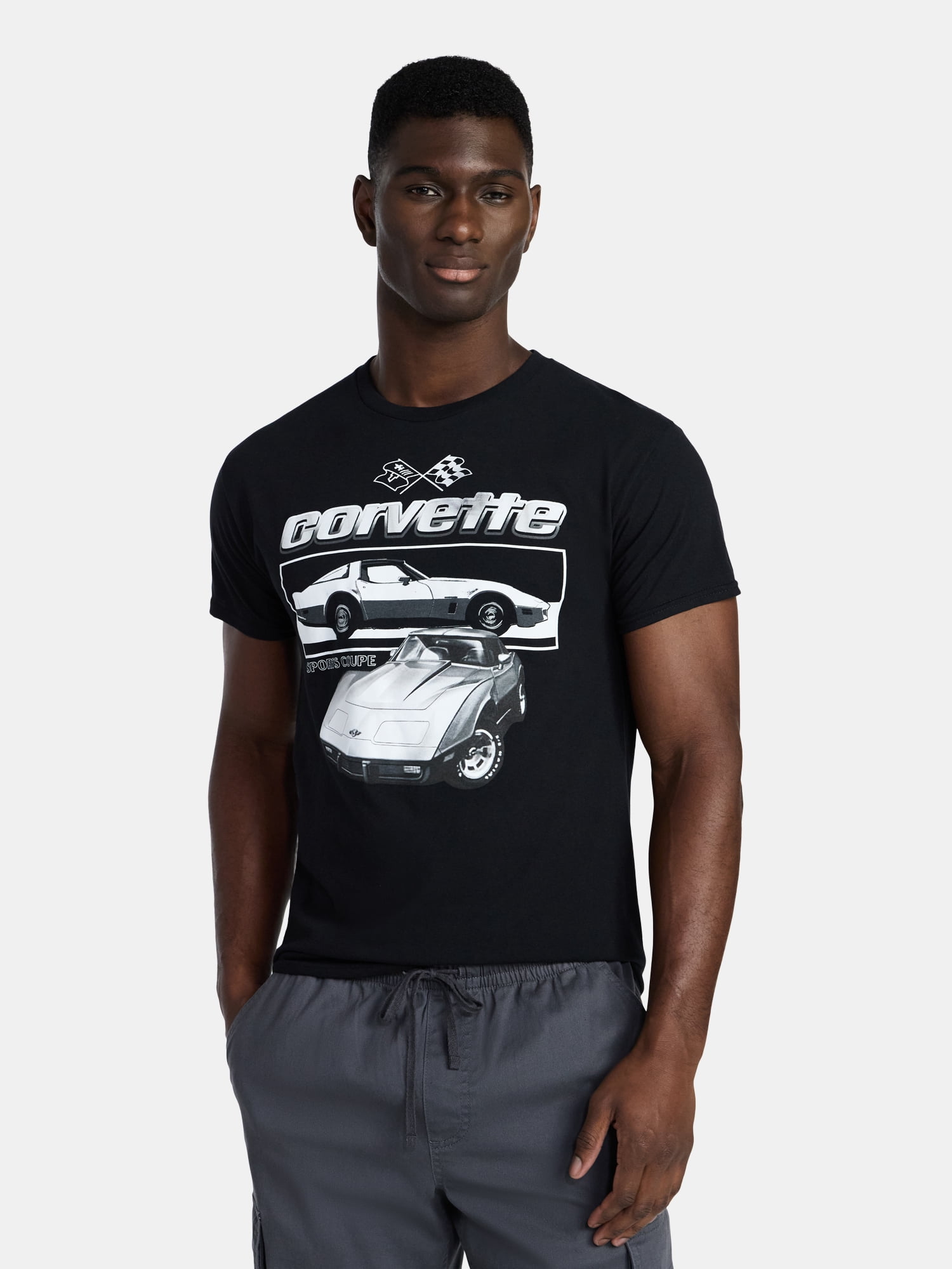 Chevrolet Corvette Men's and Big Men's Graphic Tee with Short Sleeves ...