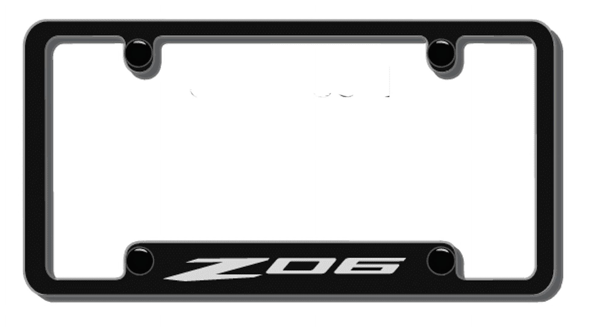 Chevrolet Corvette Z06 Logo Black Zinc License Plate Frame Official ...