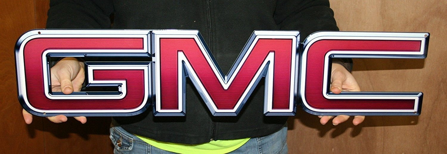 Chevrolet GMC Emblem Metal Wall Hanging Sign - Red : 30" x 7" - Walmart.com