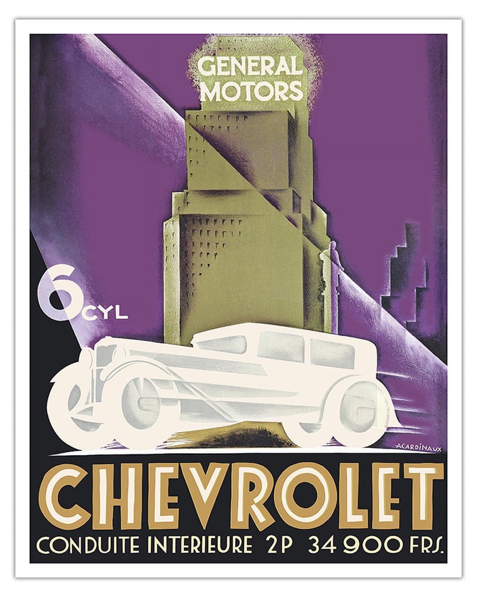 Chevrolet - General Motors Fisher Building - Detroit Michigan - Vintage ...