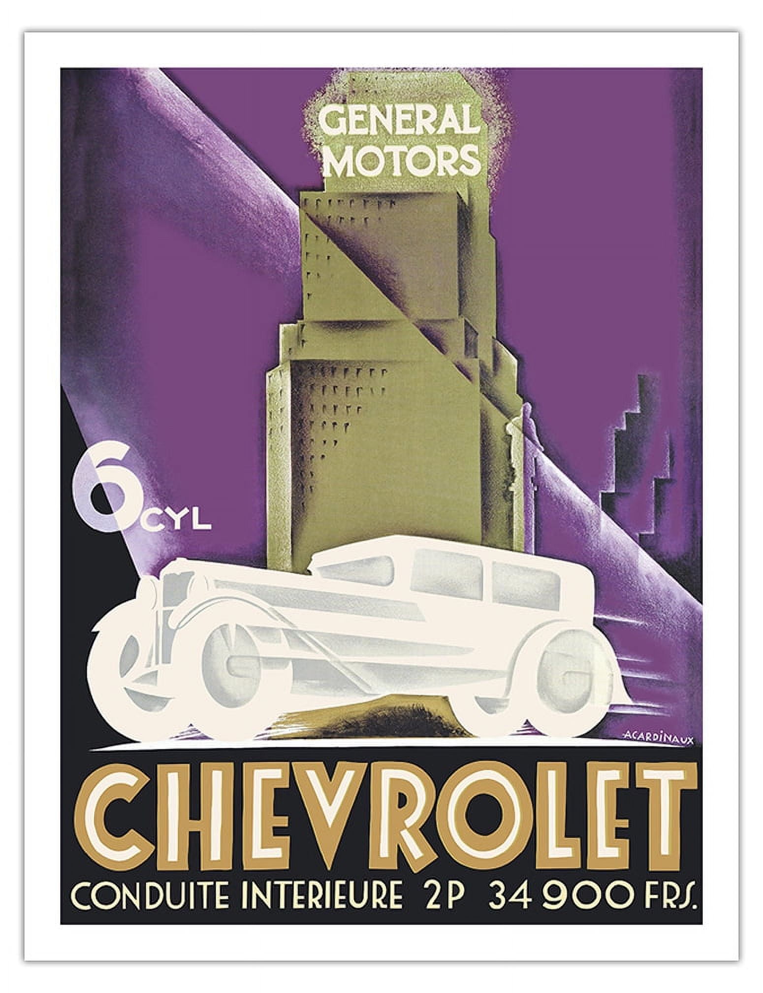 Chevrolet - General Motors Fisher Building - Detroit Michigan - Vintage ...