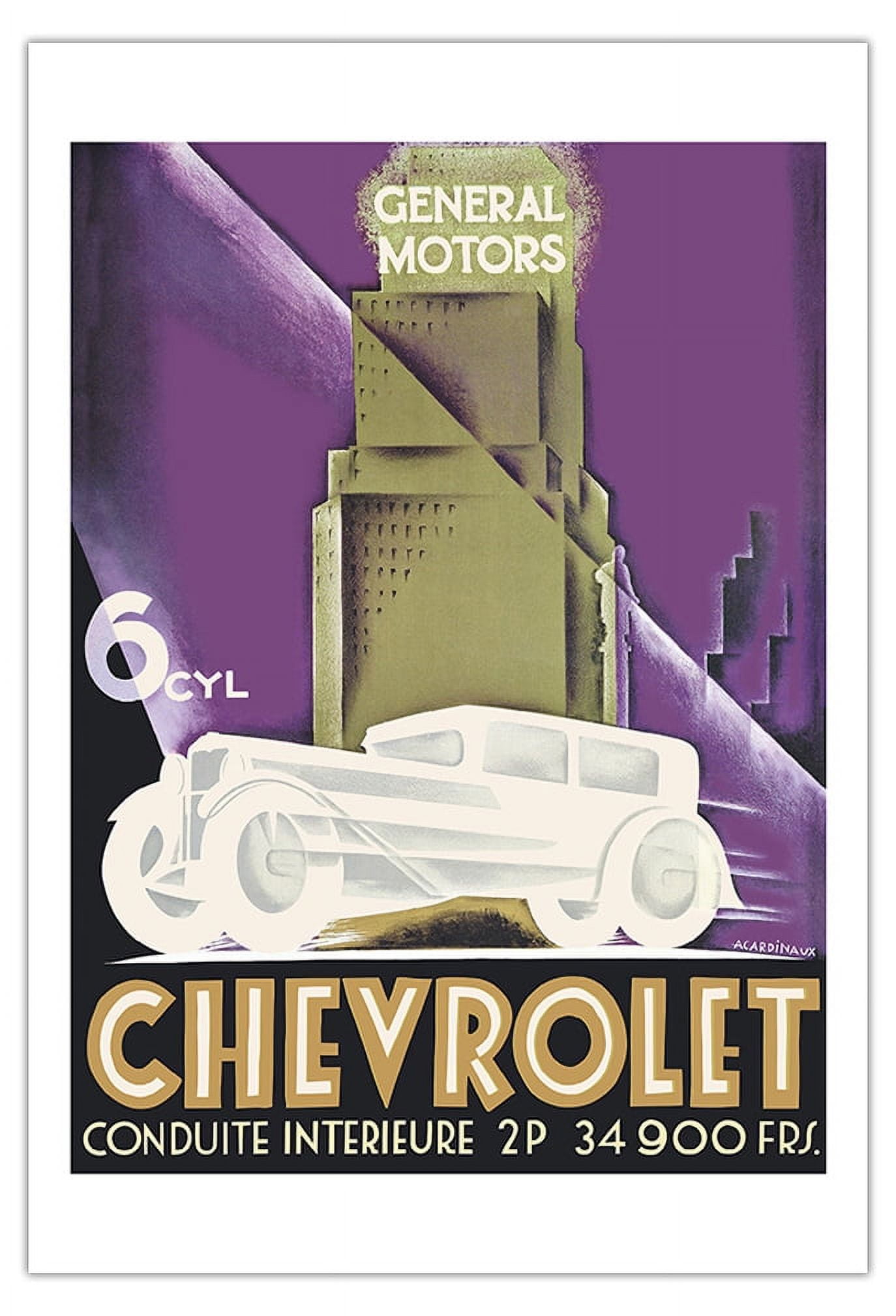 Chevrolet - General Motors Fisher Building - Detroit Michigan - Vintage ...