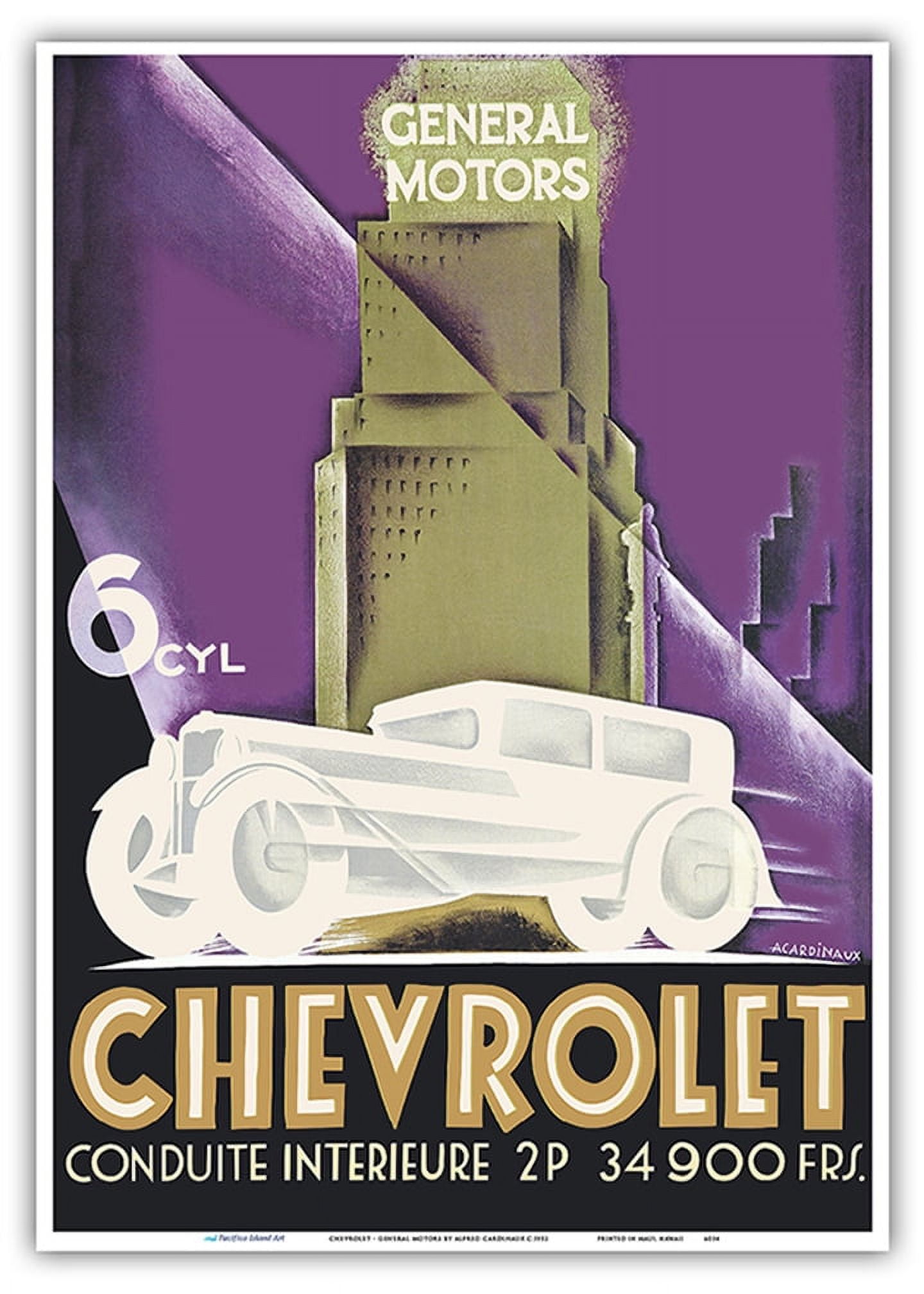 Chevrolet - General Motors Fisher Building - Detroit Michigan - Vintage ...