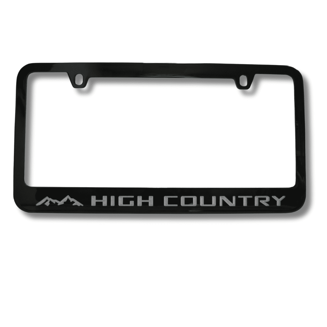 Chevrolet High Country Engraved Black Zinc License Plate Frame Official ...